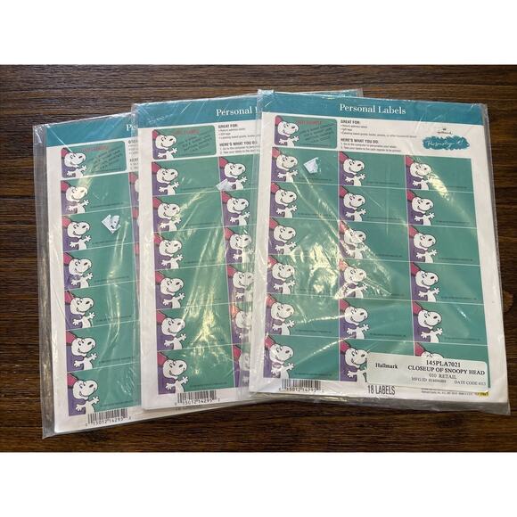 Hallmark | Office | Vintage Hallmark Peanuts Snoopy Lot Of 3 Personal ...